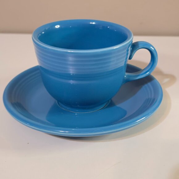 Fiestaware | Dining | Vintage Fiestaware Peacock Blue Retired Color ...